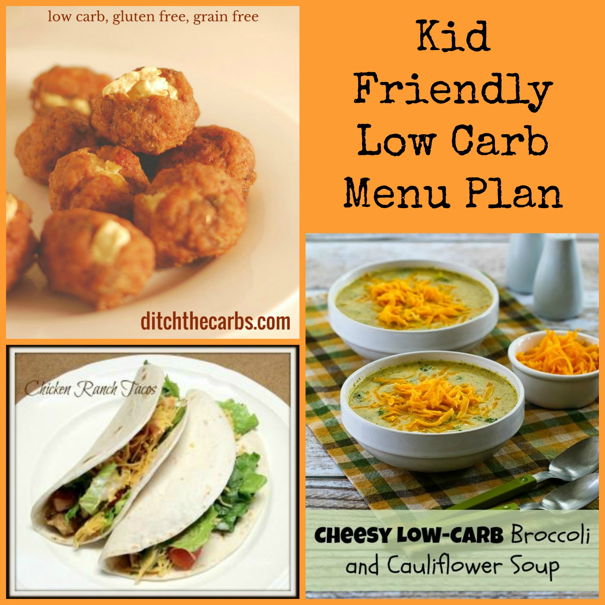 Menu Plan Monday Kid Friendly Low Carb Recipes 